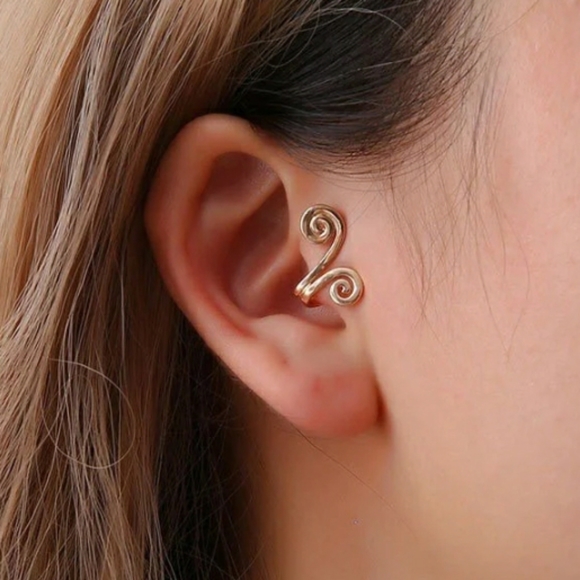 Jewelry | Tragus Swirl Ear Cuff Gold Tone | Poshmark